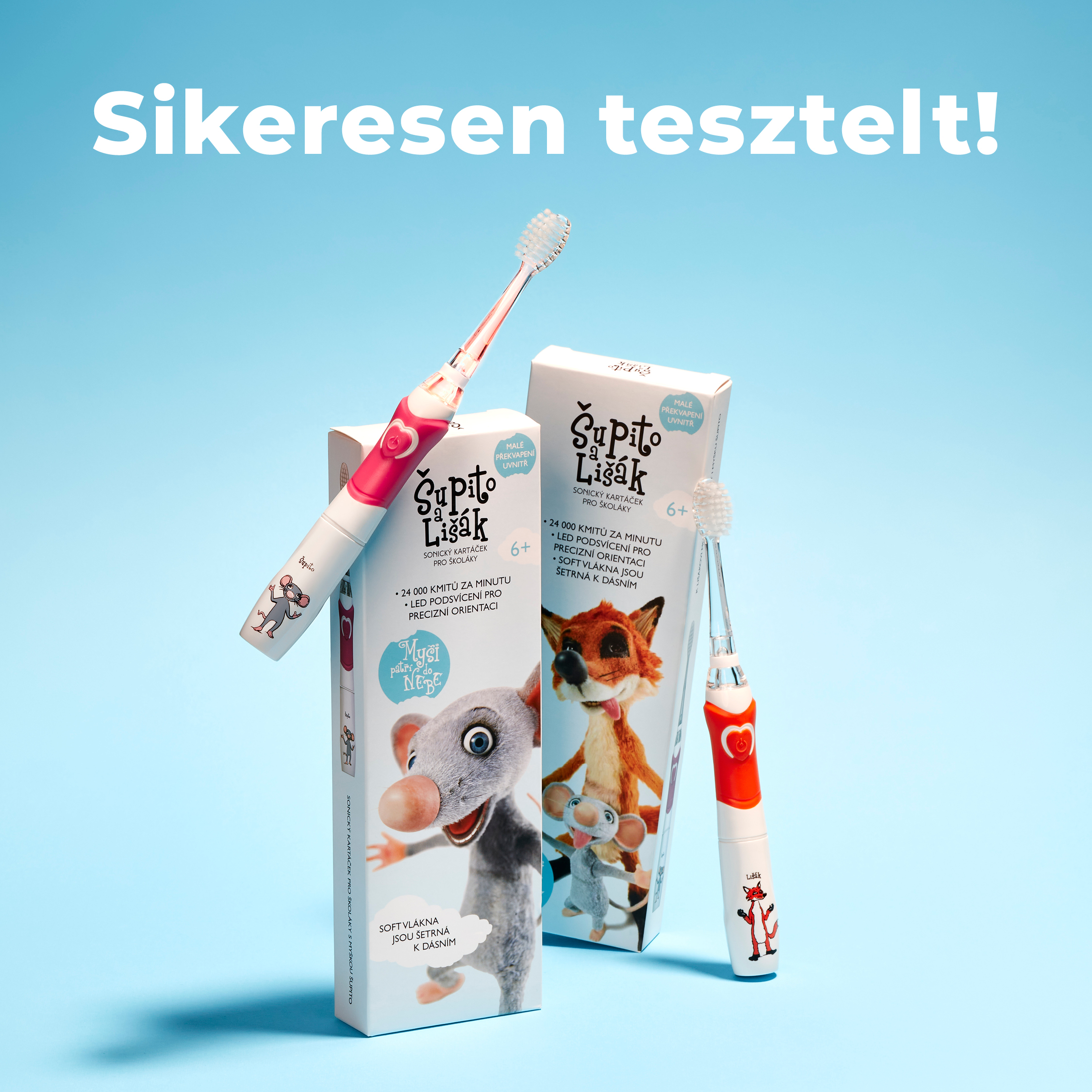 Sikeresen teszteltek a Supitó és Lisak szónikus gyerekfogkeféink ...
